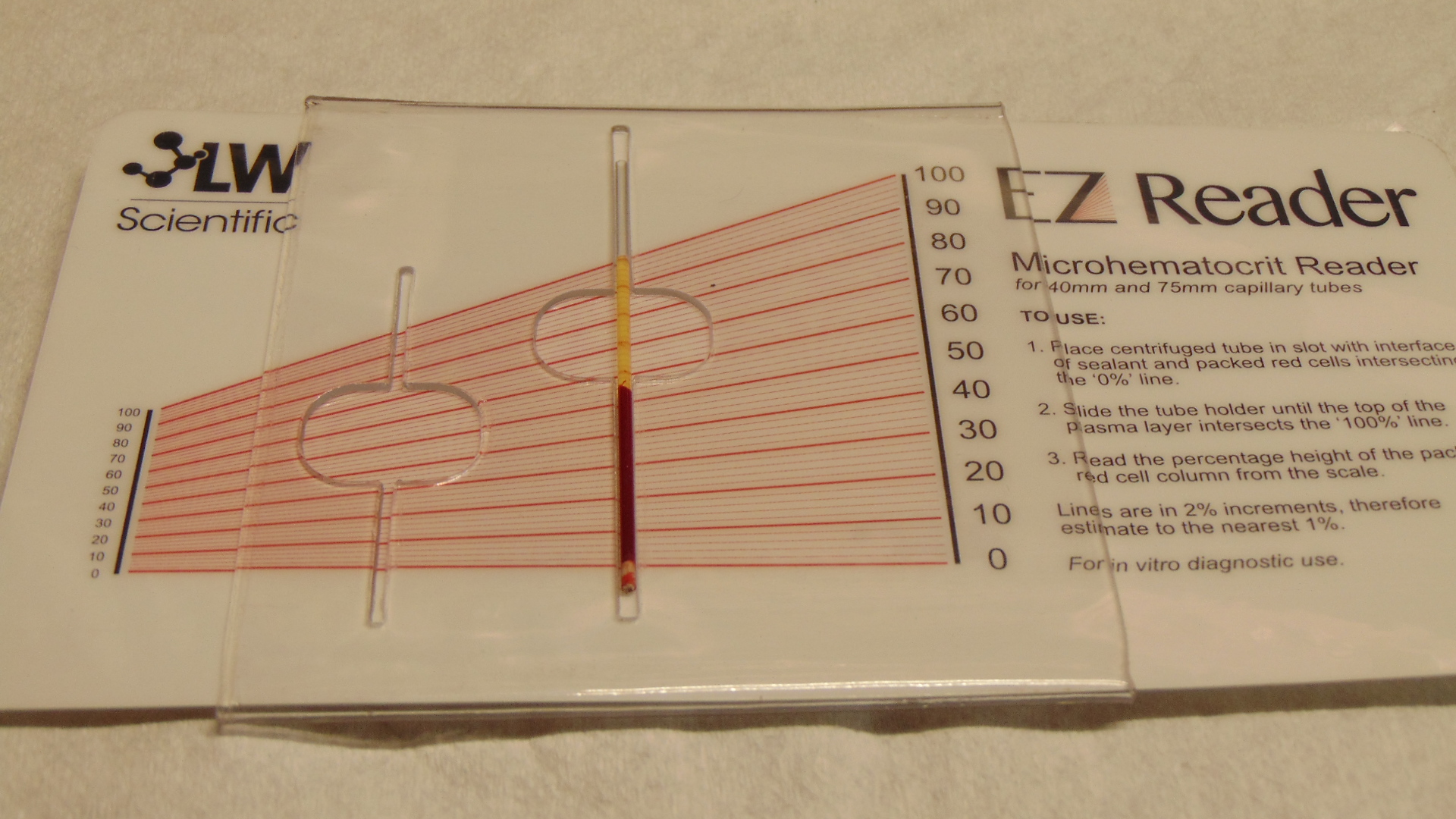 Centrifuged PCV tube on reader | BackYard Chickens - Learn How to Raise ...