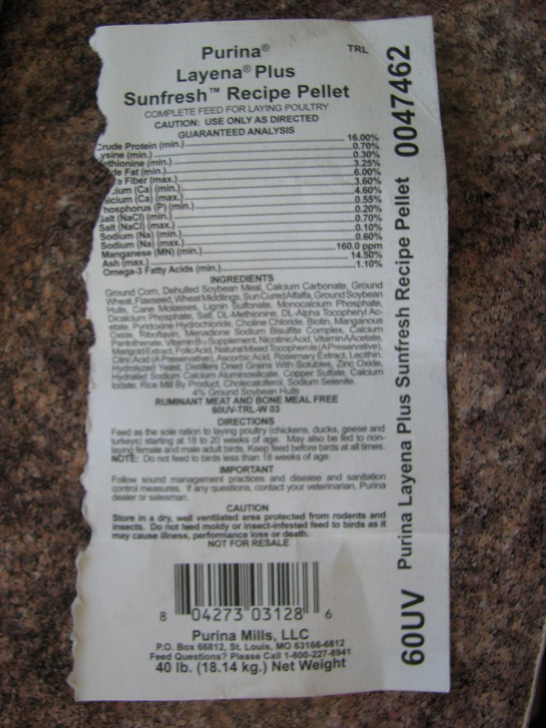 Finally Got some Purina® Layena® Plus Omega-3 SunFresh® Recipe